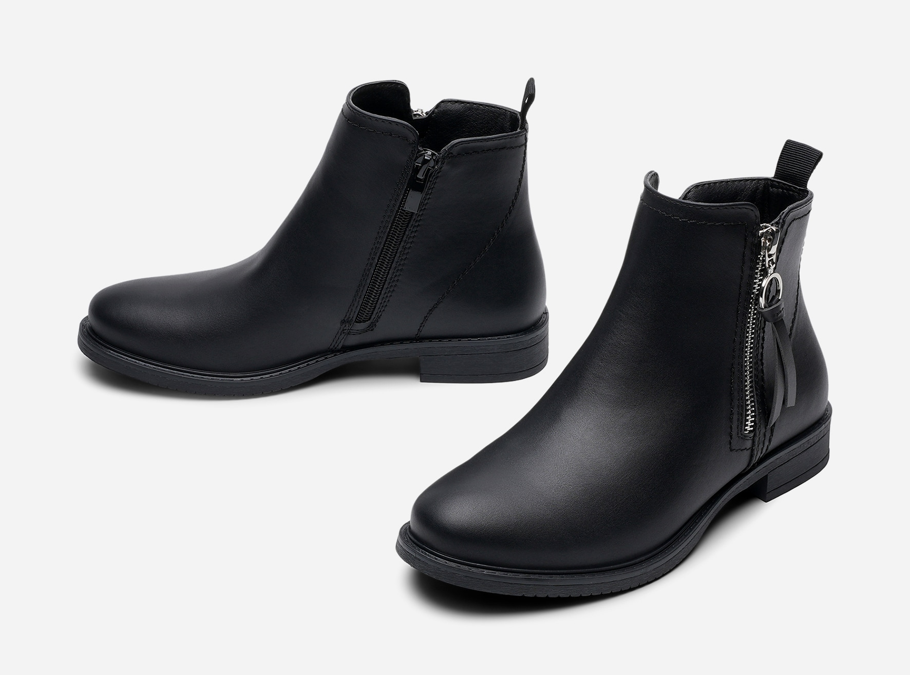 Jennifer | Dame | Boots med glidelås | Sort | Clou - DinSko